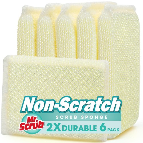 6 Pads Allpurpose Sponges Kitchen Non Scratch Dish Sponge For Washing ...