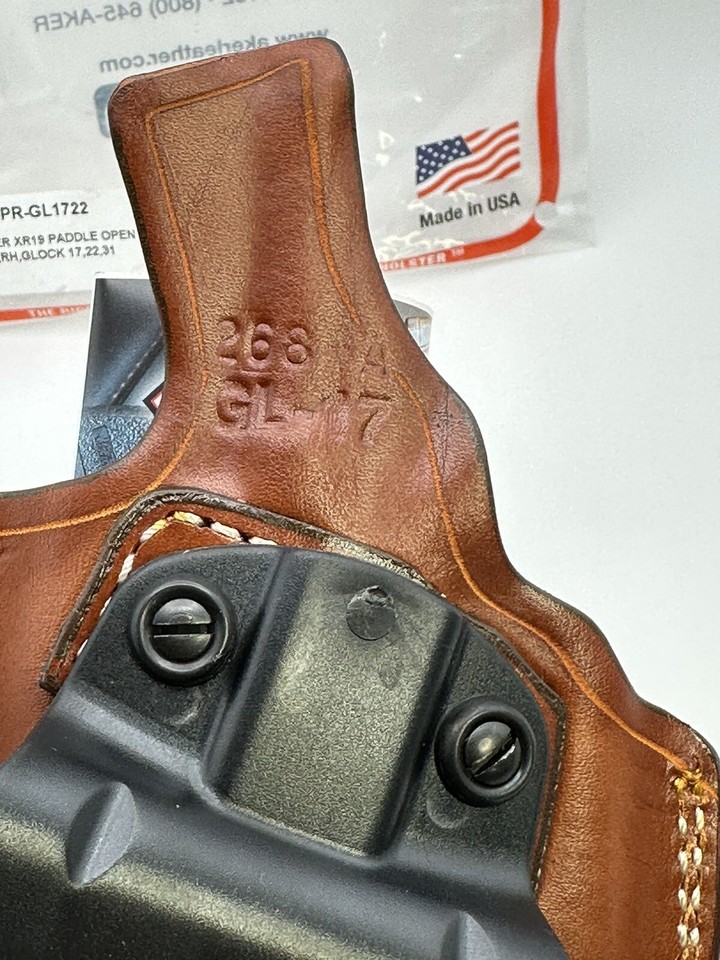 Aker Leather H268ATPR-GL1722 FlatSider XR17 Paddle Holster Glock 17 22 ...