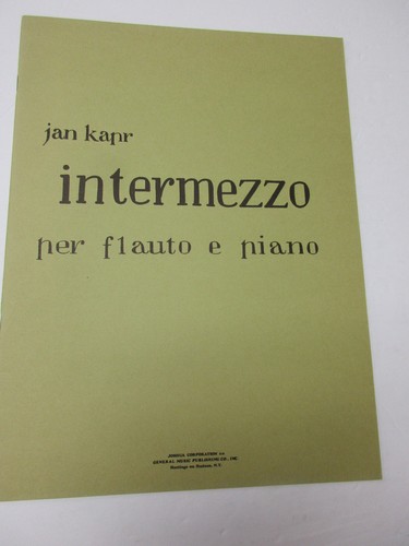 Jan Kapr Intermezzo for Flute and Piano Sheet Music Book Joshua ...