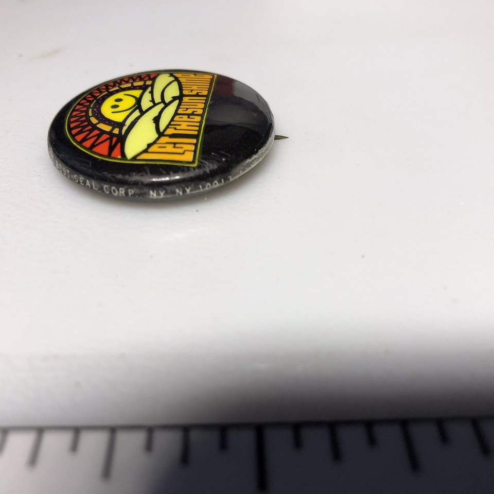 Vintage Hippie Counter Culture Sun Shine Peace Pin Pinback Button | eBay