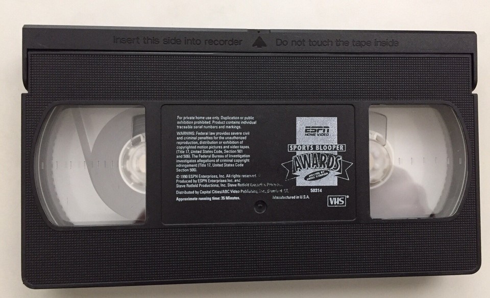 ESPN Home Video Sports Blooper Awards Hosted By Chris Berman VHS Tape ...