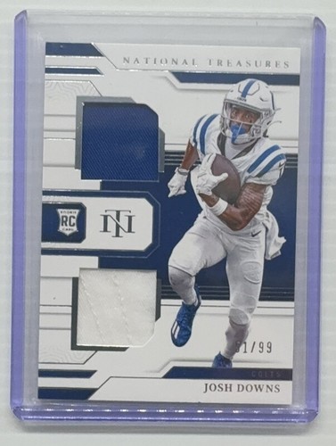 2023 National Treasures Josh Downs Rookie Dual Materials Jersey RC #51/ ...