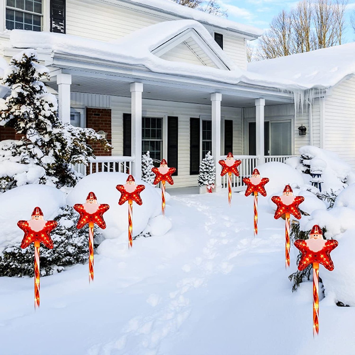 Santa Star Pathway Markers