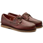 TIMBERLAND MEN'S CLASSIC 2-EYE ROOT BEER SHOE BROWN FULL GRAIN BOAT ...