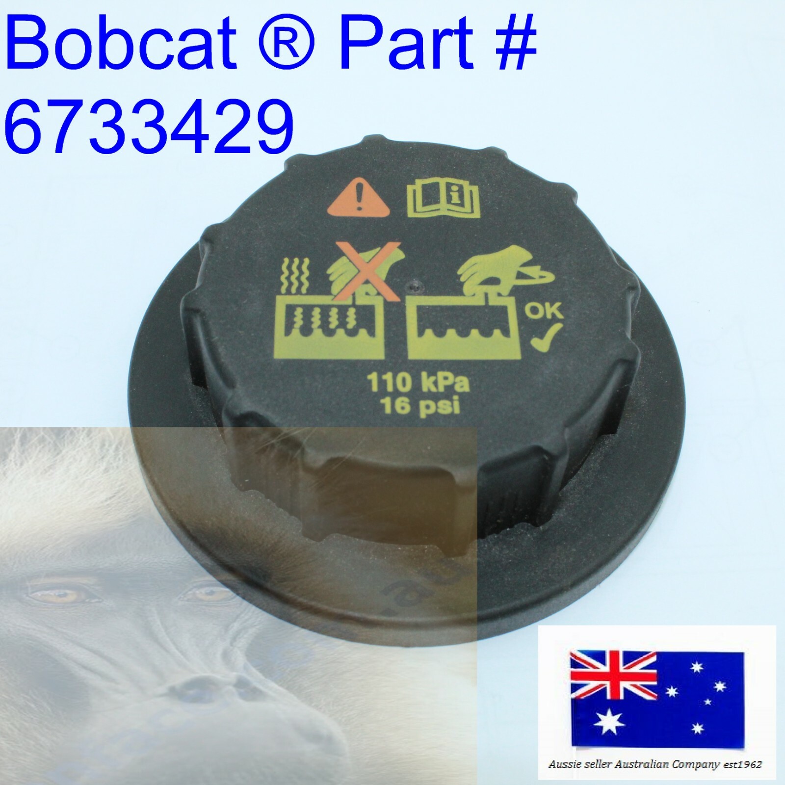 fits Bobcat Radiator Coolant Tank Cap 6733429 S150 S160 S175 S185 S205 ...