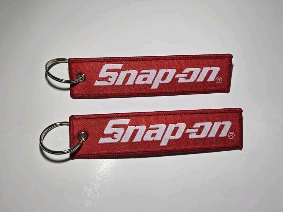 2Pack Snap On Tools PROMO Keychain Tag Lanyard Jet RED 5" X 1" W ...