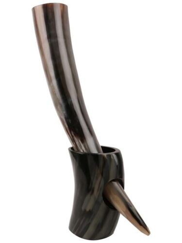Medieval wine Mug Viking Horn Cup With Stand For SCA & LARP & Party ...