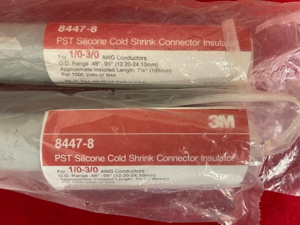2 Packs 3M #8447-8, PST Silicone Cold Shrink Connector Insulation (1/0 ...