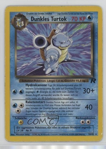 Dark Blastoise German Pokemon Team Rocket #20 2000 | eBay