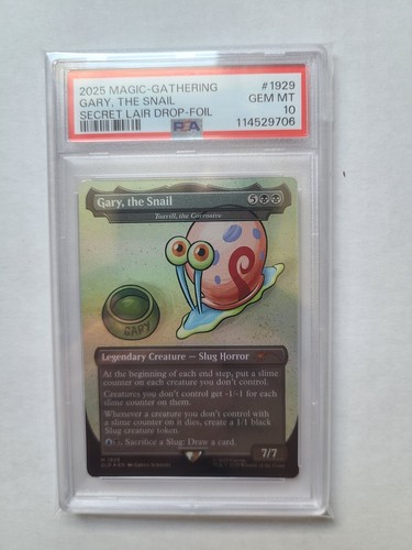 MTG Gary, the Snail FOIL PSA 10 GEM MINT Toxrill SpongeBob Magic Card ...