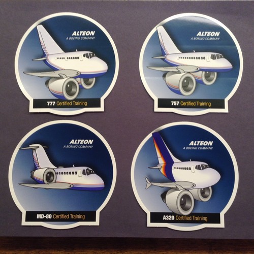 4 ALTEON A Boeing Company Aviation Training Stickers--All Different | eBay