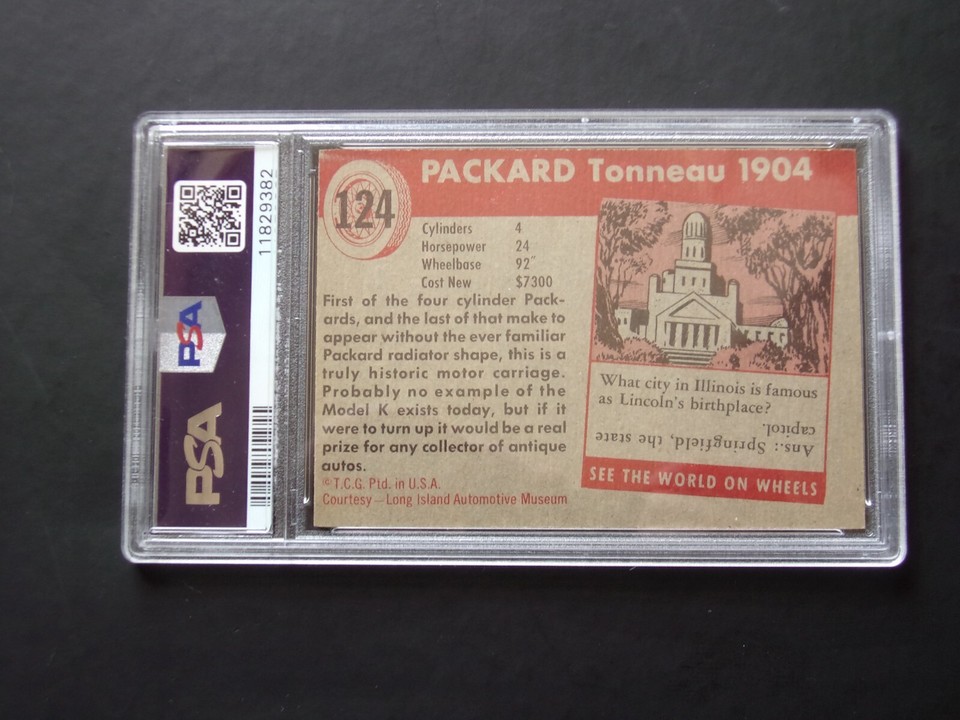 1954 World on Wheels, Packard, Tonneau, Card# 124, PSA-8 | eBay
