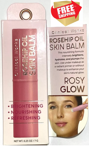 Clinical works Rosehip oil Skin Balm - Rosy Glow - | eBay