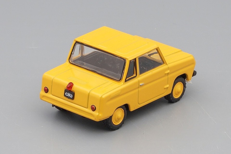 SMZ S3D USSR Soviet Cycle Microcar Car Yellow Color 1:43 Scale Diecast ...