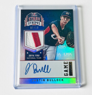 Justin Bullock 2015 USA Stars Game Patch Auto #50 Brewers 07/10 | eBay