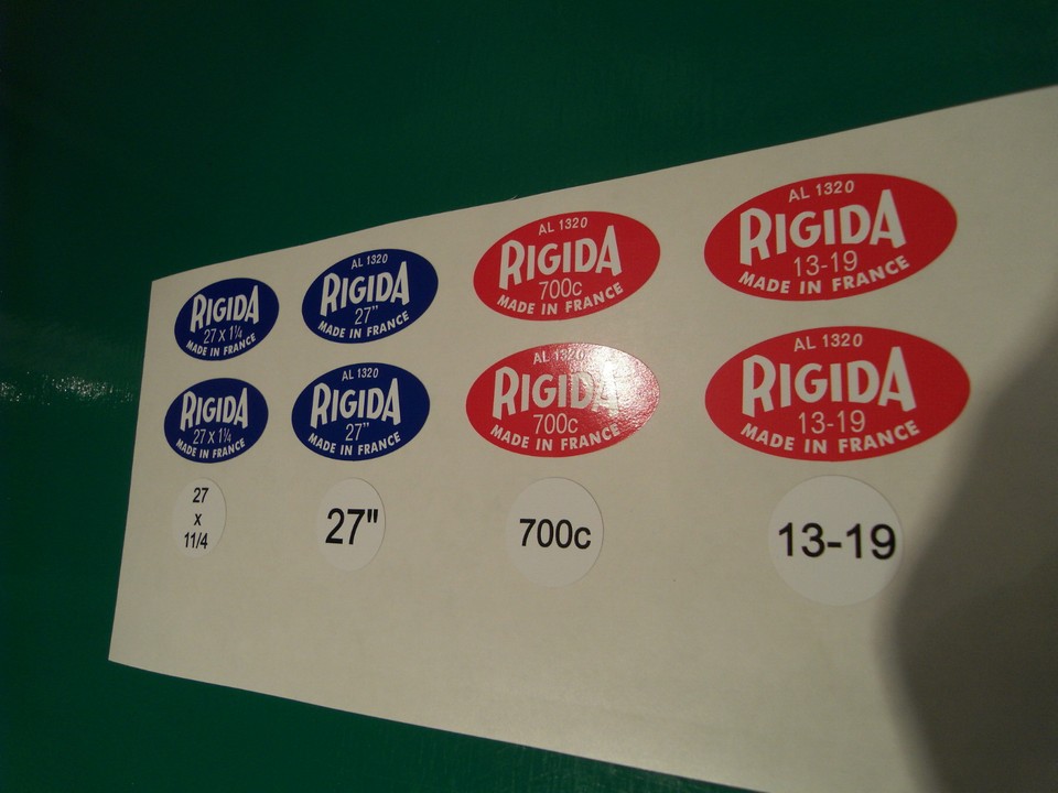 Vintage RIGIDA rim decals. Choice from 4 types. New artwork from our ...