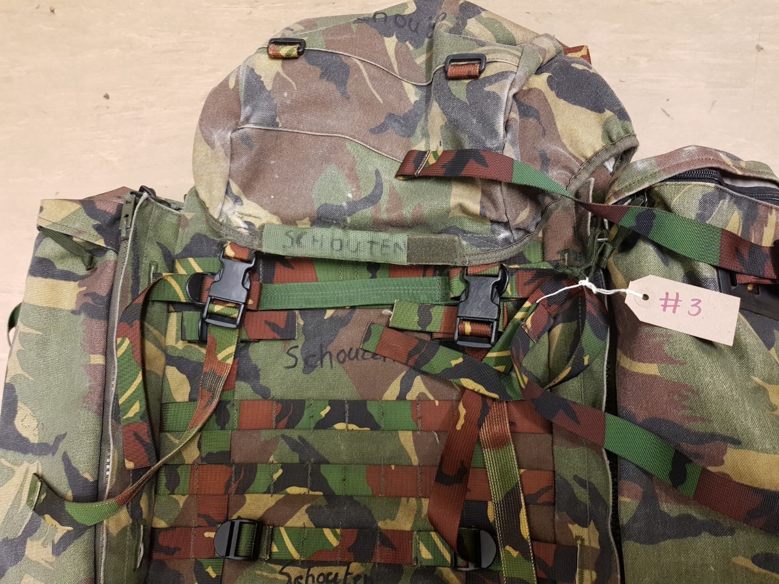 Original Dutch Netherlands Army Issue Woodland DPM Camo Ruck Sack Bag ...