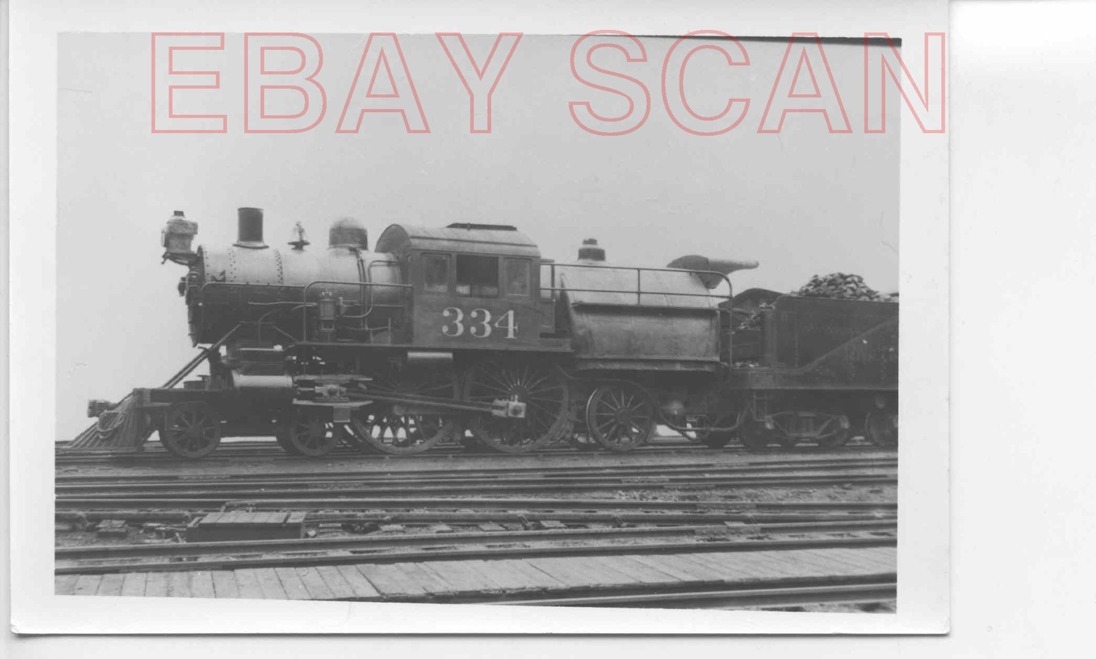 8A844 RP 1906/50s READING RAILROAD 4-4-2 CAMELBACK ENGINE #334 | eBay