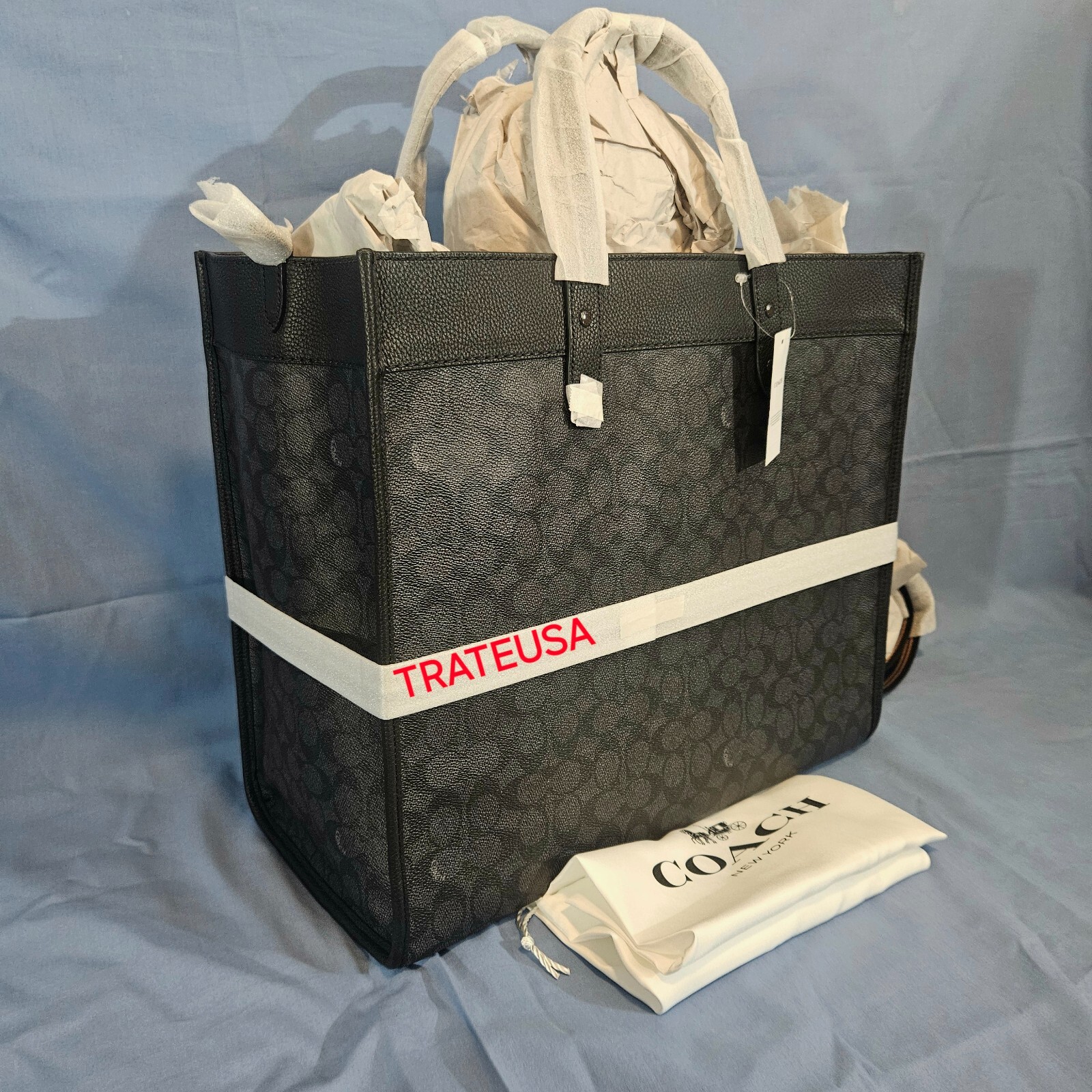 Coach Field Tote 40 Signature Canvas Large Tote C7674 Black $495 NWT ...