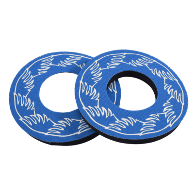 SE Racing wings old school BMX bicycle foam grip donuts WHITE on BLUE ...