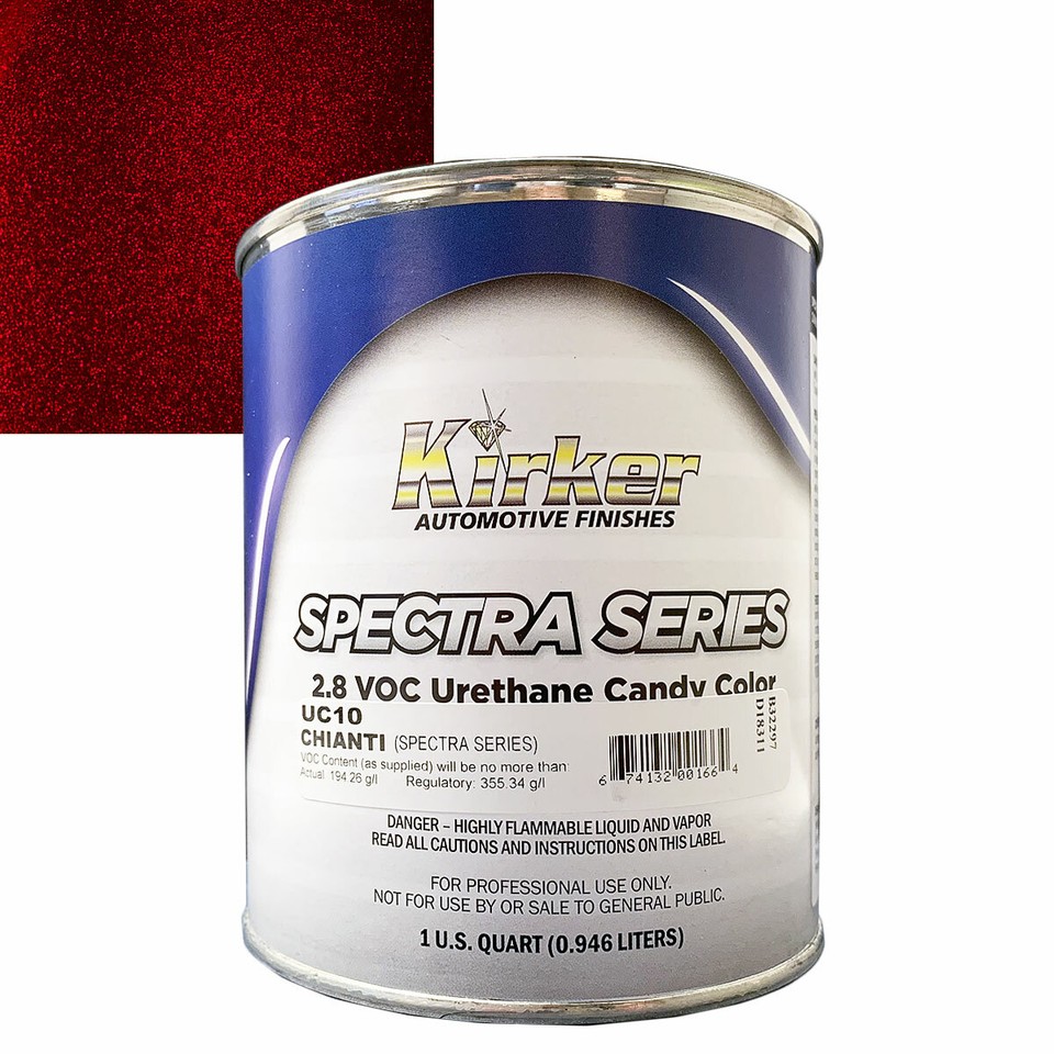 1 qt Kirker Spectra Series Candy Color Car Paint Chianti UC10 w ...