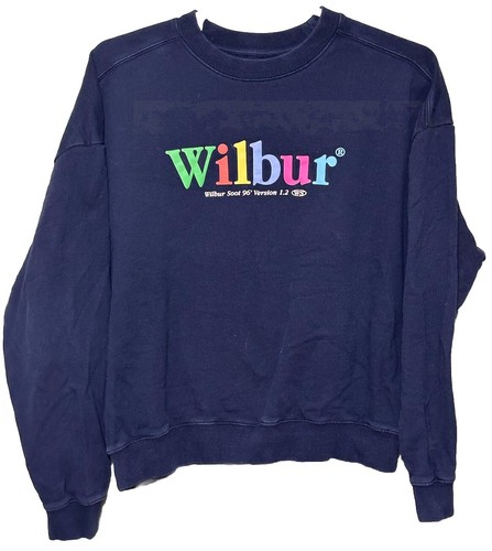 Vintage Wilbur Soot Sweatshirt 1996 Computer Tech Size Large Navy Blue ...
