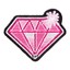 Sparkling Pink Diamond Patch, Fun Ladies Patches | eBay