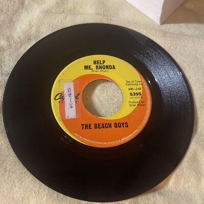 THE BEACH BOYS Help Me Rhonda 45 Kiss Me Baby VG++ or Better *SOUNDS ...