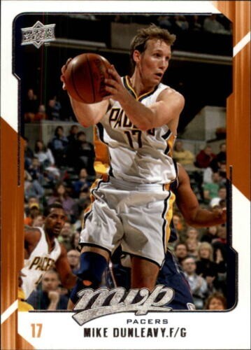 2008-09 Upper Deck MVP Indiana Pacers Basketball Card #58 Mike Dunleavy ...