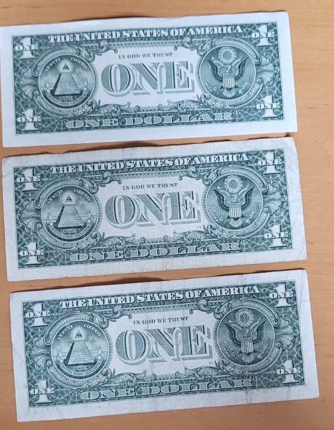 Four in a Row 2s One Dollar Bills Fancy Serial Number Qty 3 | eBay