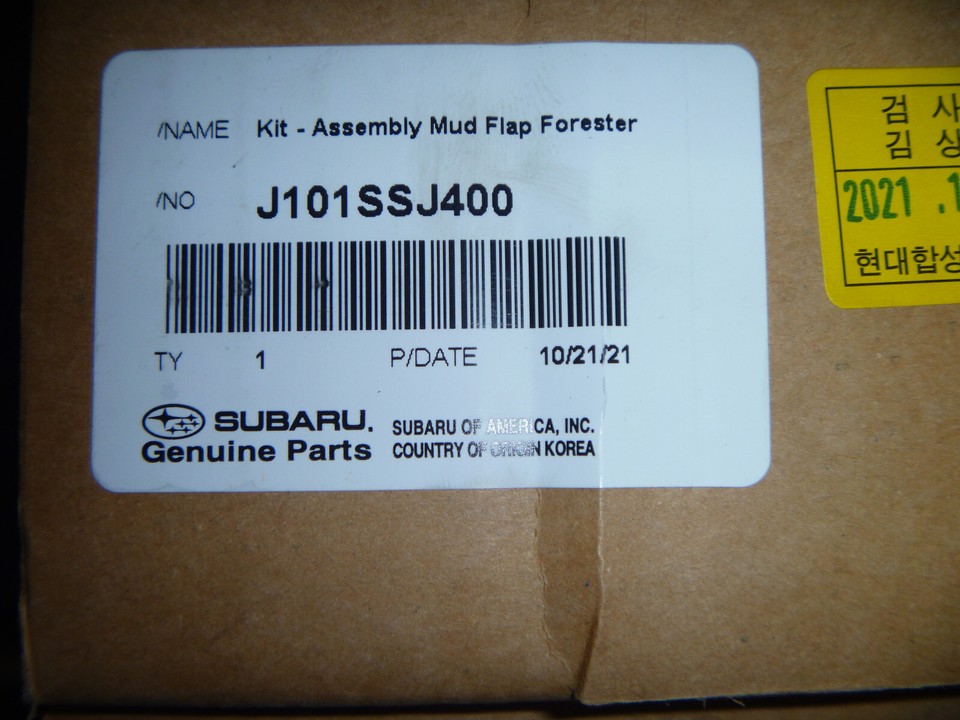 2022-2024 Subaru Forester Mud Flaps J101SSJ400 OEM New 2023 | eBay