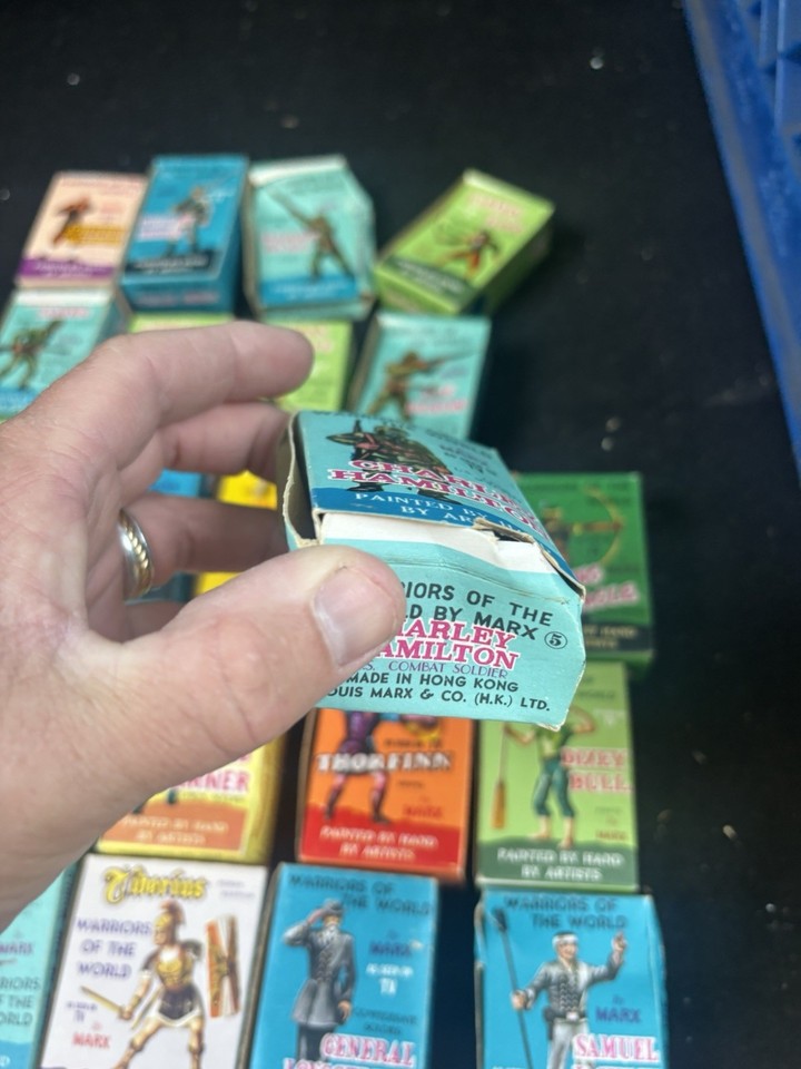 Louis Marx Toy Soldier Boxes Vintage Metal Toy Solider Empty Boxes No ...