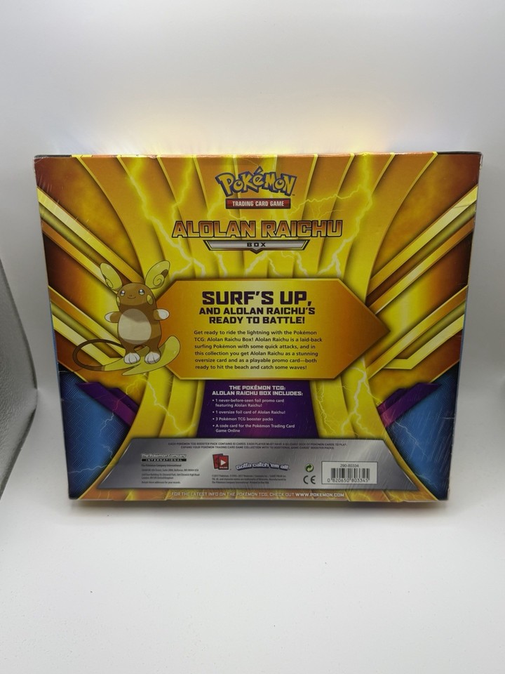 Pokémon Alolan Raichu Collection Box Factory Sealed, Mint Condition ...