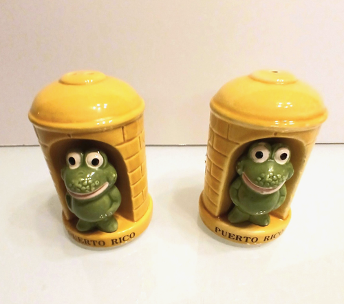 Coqui Frog Salt And Pepper Shakers Puerto Rico Vintage Souvenir ...