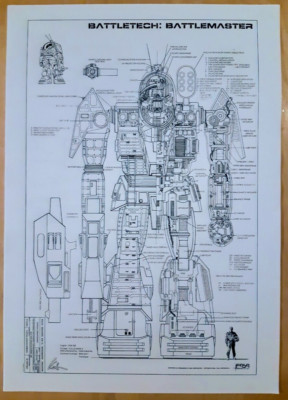 Battletech MechWarrior Technical Blueprints 18 Prints TWO SETS - SIZE ...
