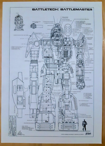 Battletech MechWarrior Technical Blueprints 18 Prints TWO SETS - SIZE ...