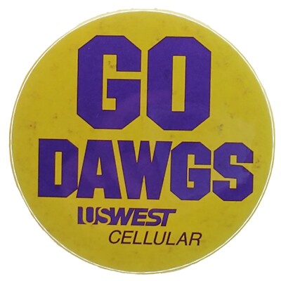 VTG University of Washington Huskies "GO DAWGS" UW US West Cellular ...