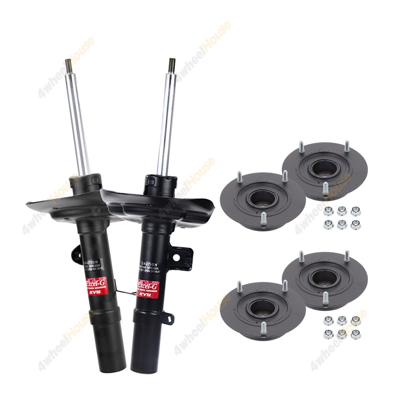 2 x KYB Shock Absorbers Strut Top Mount Kit Front 3340124 3340123 ...