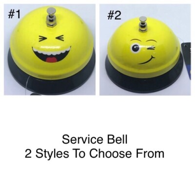 SMILEY FACE Laughing Emoji SERVICE BELL Office Hotel Ringer 2 To Choose ...