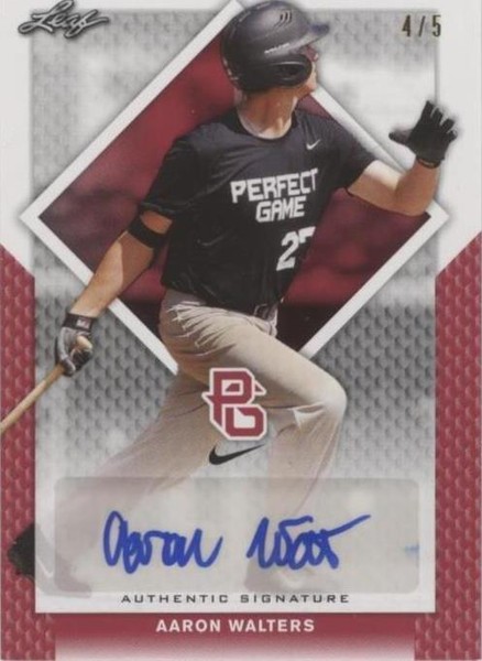 2016 Leaf Perfect Game National Showcase - Red #BA-134 Aaron Walters /5 ...