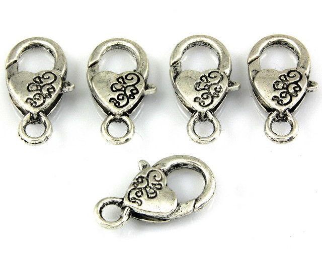 20pcs Antique Style Silver Tone Big Lobster Clasps Jewelry Findings Y36 ...