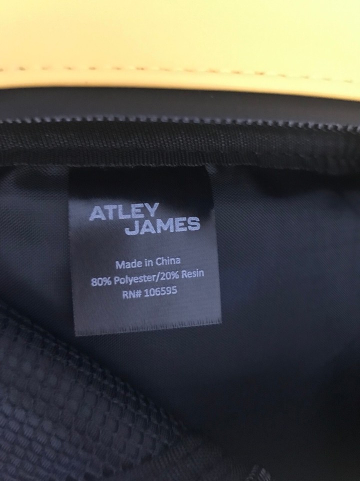 New Men’s / Women’s Unisex Atley James Yellow & Black Water-Resistant ...