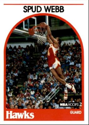 1989-90 Hoops Basketball Card Spud Webb Atlanta Hawks #115 | eBay
