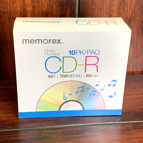 Memorex 700MB/80-Minute 40x Music CD-R Media - 10-Pack with Slim Jewel ...