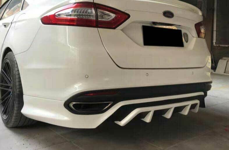 For Ford Mondeo Fusion 2013-2020 White Black Rear Bumper Diffuser Lip ...