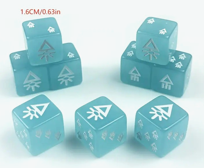 Warhammer 40,000 - -- ELDAR SYMBOL DICE -- - 15x D6 Eldari Craftworlds ...