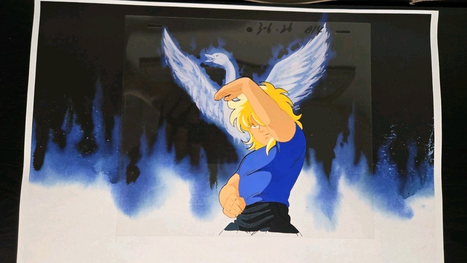 Saint Seiya Cygnus Hyoga Cel w/ Background | eBay