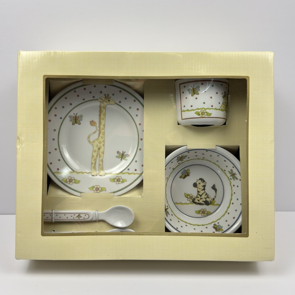 LENOX Jungle Jamboree Kids Melamine Dinnerware Set 5pc Giraffe Design ...
