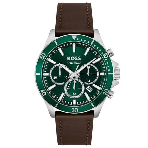 MONTRE HOMME HUGO BOSS TROPER CHRONO HB1514098 CADRAN VERT - GARANTIE ...