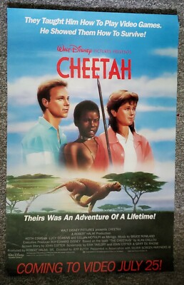 CHEETAH 1989 Keith Coogan Alan Caillou Walt Disney Video PROMO Poster ...